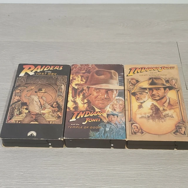 VTG INDIANA JONES VHS Lot x3 Raiders of the Lost Ark Temple Of Doom ...