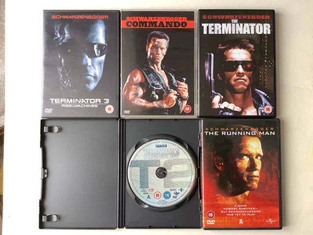 ARNOLD SCHWARZENEGGER: THE Running Man, Commando, Terminator, 6 x DVD ...
