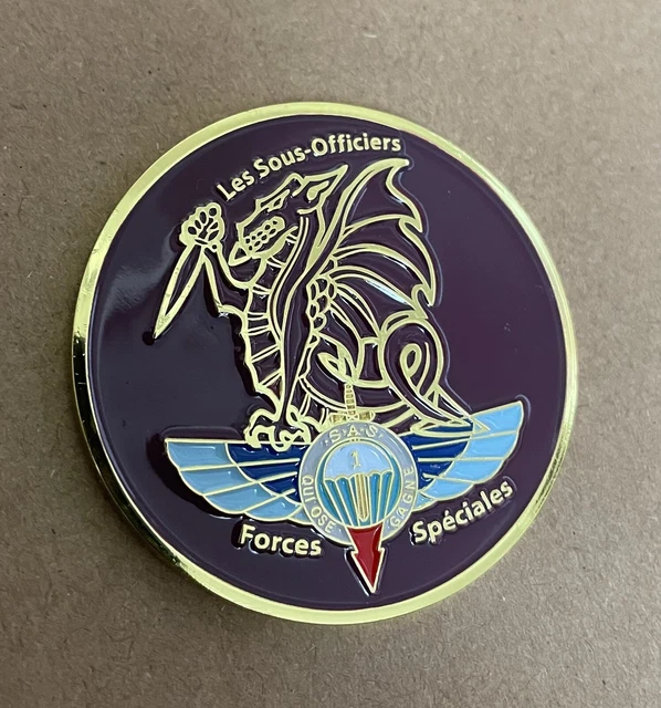 INSIGNE COIN PATCH ECUSSON TROUPES DE MARINE 1ER RPIMA Sous-officiers ...