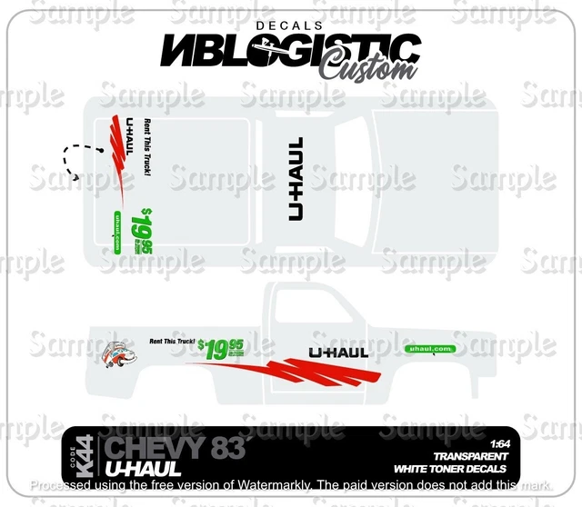 HOT WHEELS '83 CHEVY SILVERADO Custom WaterSlide Decal 1/64 040 $5.50 ...