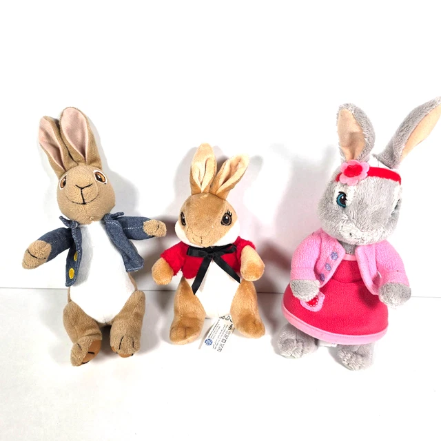 BEATRIX POTTER PETER Rabbit & Lily Bobtail & Flopsy Plush Rainbow ...