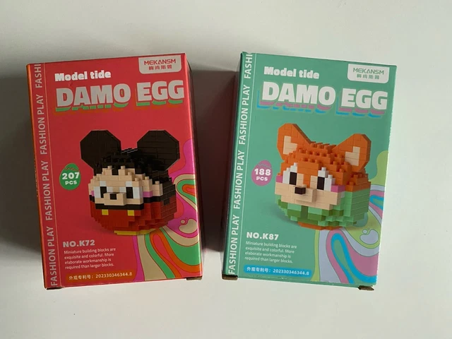 DISNEY DAMO EGG Cartoon Model 3D Puzzle Micro Building Blocks DIY ...