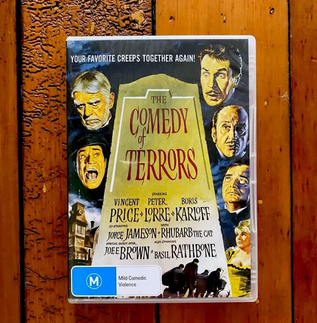 COMEDY OF TERRORS DVD 1964 Horror Film Vincent Price Boris Karloff Rare ...