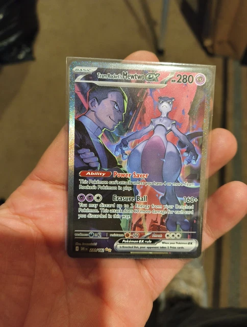 POKÉMON TCG TEAM Rockets Mewtwo EX 231/182 Special Illustration ...