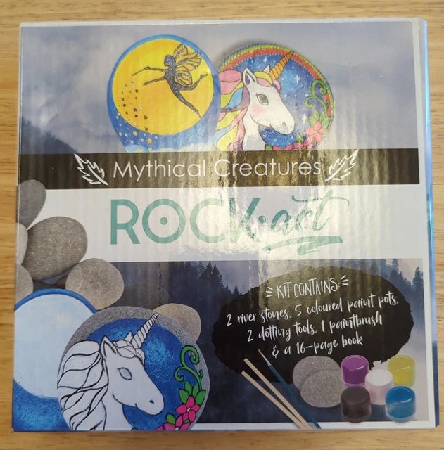 NEW MINI KIT Mythical Creatures Rock Painting Set Paint Your Own ...