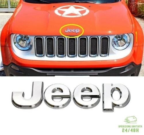 SCRITTA JEEP STEMMA Adesivo Logo per Renegade Compass Cherokee Wrangler ...