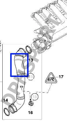 BMW X3 E83 3.0sd TWIN TURBO EGR INTERCOOLER BOOST SILICONE HOSE ...