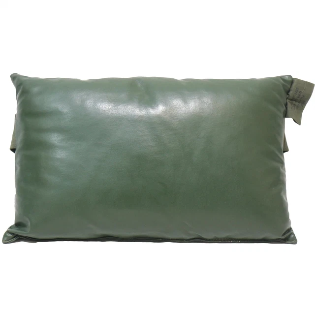 BRITISH ARMY SURPLUS Green Foam Pillow Stretcher Bed Camping Travel ...