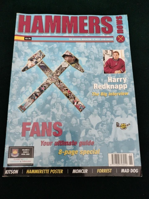 WEST HAM UNITED Official Magazine - Hammers News April 2000 Vol.6 Issue 8 £0.99 - PicClick UK