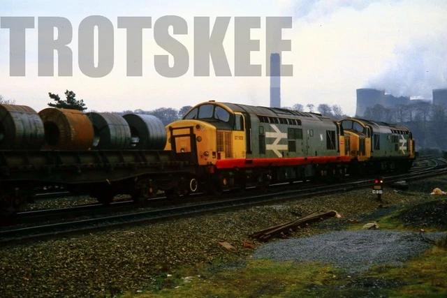35MM SLIDE BR British Rail Diesel Loco 37502 Class 37 Trent 1987 ...