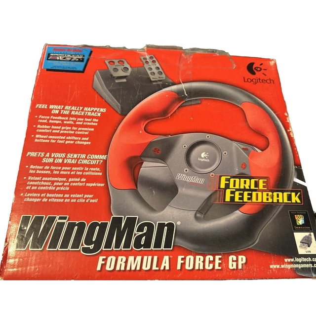 LOGITECH WINGMAN FORMULA Force GP USB Force Feedback Steering Wheel and ...