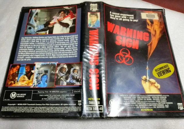 WARNING SIGN (1985) - RARE Australian Roadshow Beta 1st Release Not Vhs ...