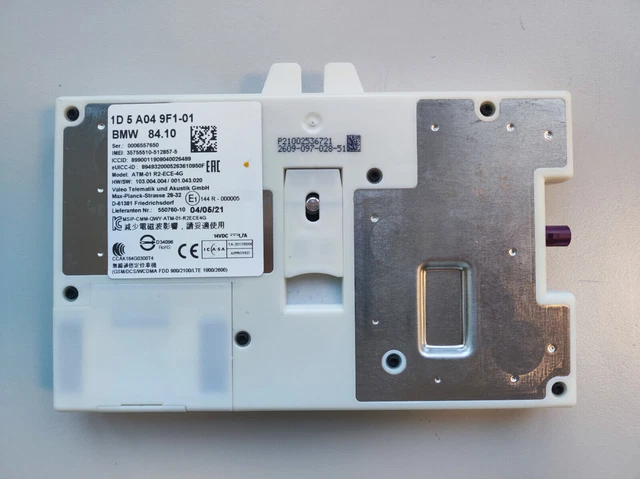 ORIGINAL BMW NEW ATM-01 R2-ECE-4G Telematics Module ECU Bluetooth ...