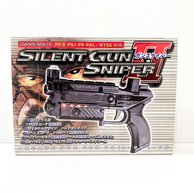 GAMEMATE SILENT GUN Sniper II Light Gun + Box, Gun - PS1 - Tested ...