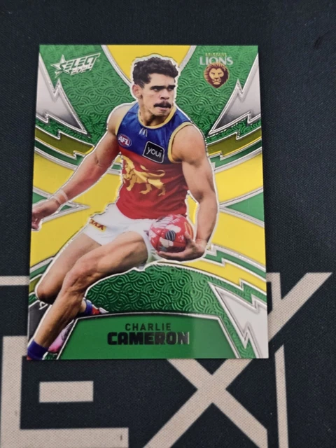 2024 SELECT AFL Footy Stars CHARLIE CAMERON Kmart Gold/Green Luminous # ...