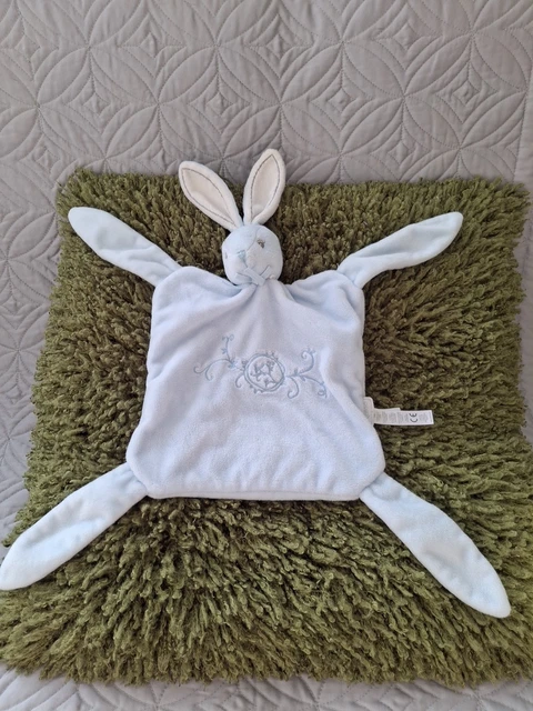 BNWOT KALOO BABY Blue Plush Lapin Pearle Bunny Rabbit Comforter Blankie ...
