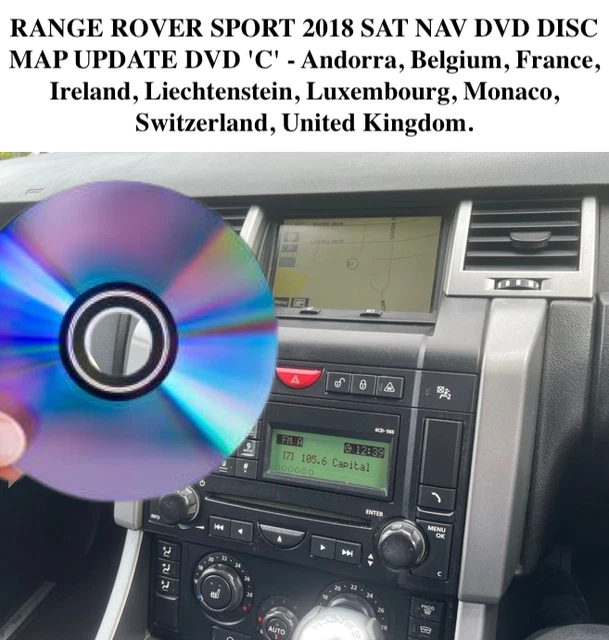 RANGE ROVER SPORT SAT NAV DVD DISC MAP UPDATE DVD 'C' - UK,France ...
