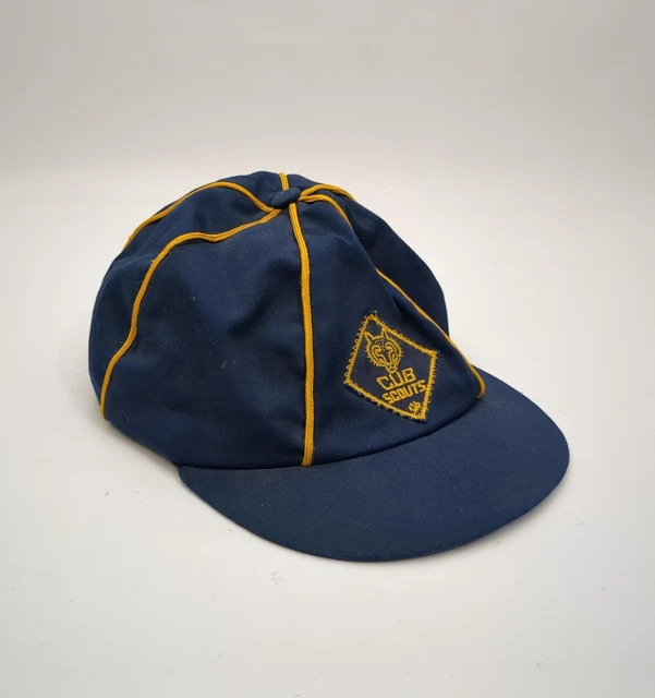 VINTAGE 1960S CUB SCOUTS BSA Blue Gold Uniform HAT Boy Scout Official ...