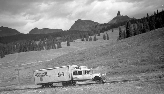 RGS RIO GRANDE Southern Railroad N/G motor car number 5 Old Train Photo ...