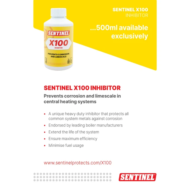 SENTINEL X100 SUPER Concentrate Central Heating Inhibitor 500ml $31.55 ...