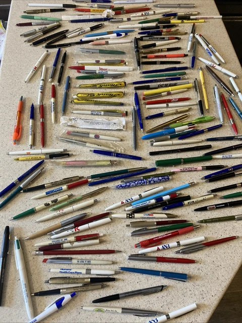VINTAGE LOT OF Over 100 Pens-Unsorted, Untested-Advertising, Etc Some ...