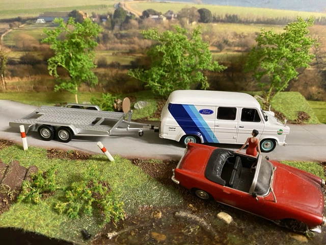 IXO PARTWORKS FORD Transit Mk11 & Car Transporter Castrol Livery £60.45 ...