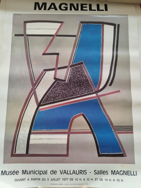 AFFICHE MAGNELLI 1977 expo Vallauris EUR 60,00 - PicClick FR