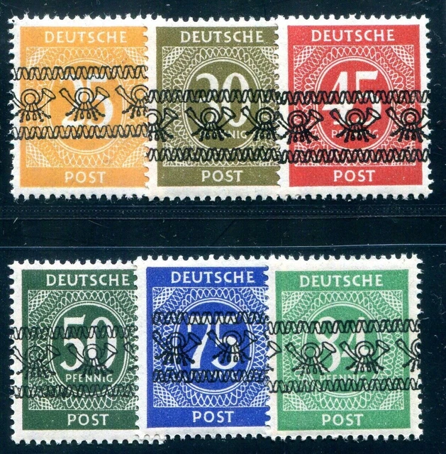 BIZON 1948 62.63.65-68I ** Mint Impeccable Currency Reform Digits(F5725 ...