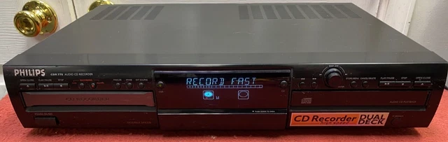 PHILIPS CDR-778 DUAL Deck DBL Speed Audio CD Compact Disc Recorder £80. ...