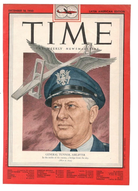 1950 D'ORIGINE TIME General William Tunner Airlifter Solo Cover De ...