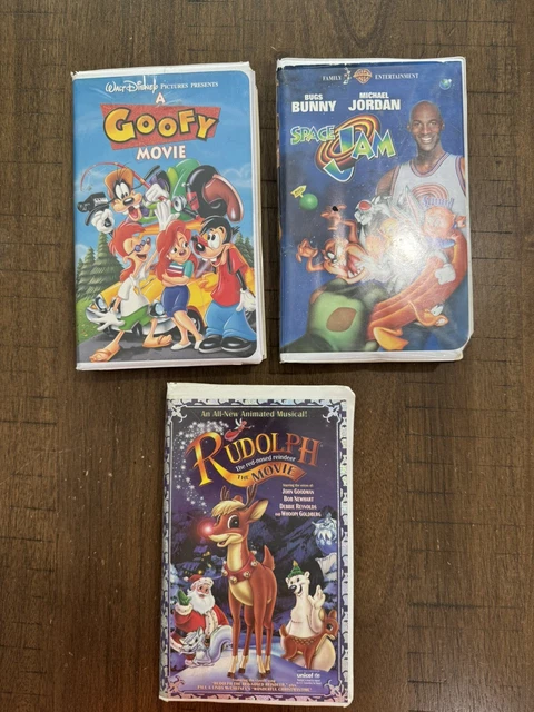LOT 3 VINTAGE VHS Movies Space Jam, Goofy & Rudolph in VGC £11.21 ...