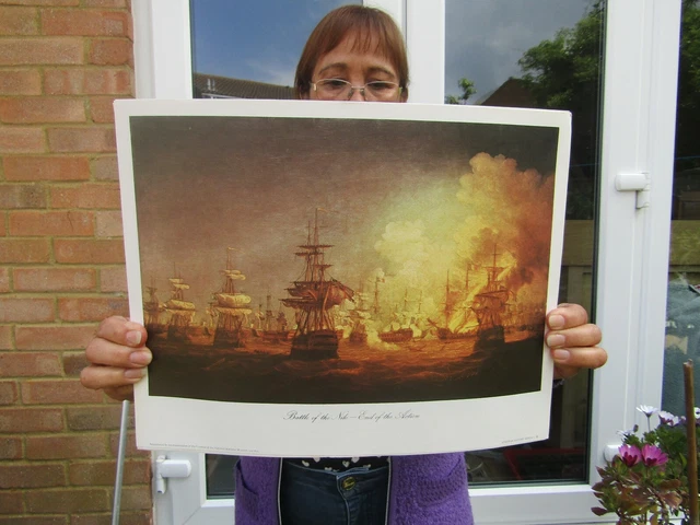 NELSON 4 X SEA BATTLE PRINTS royal navy SHIPS naval art 14" x 11" print ...