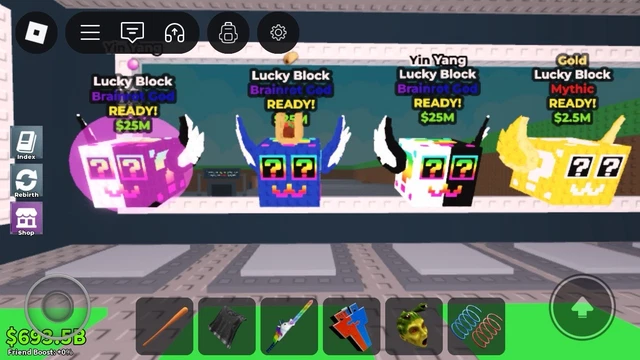 ROBLOX STEAL A Brain rot Lucky 4 Lucky Blocks 3 Brain rot God. £4.48 ...