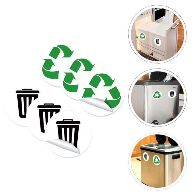 6 SHEETS GARBAGE Waste from Recycling Stickers Recycle Stickers Recycle ...