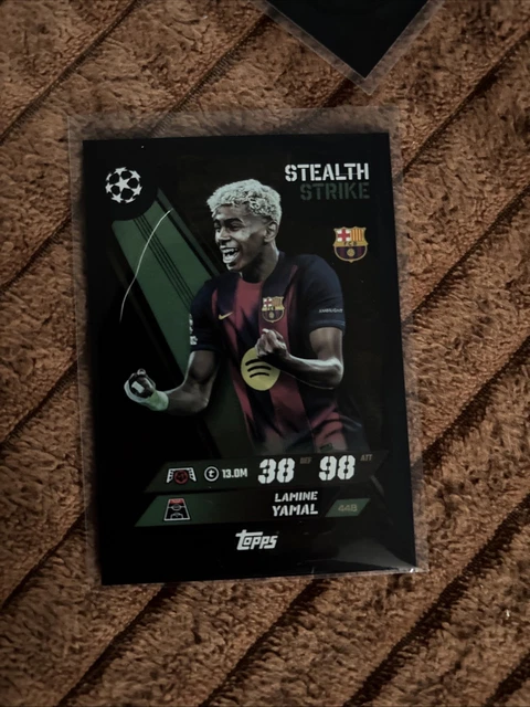 TOPPS MATCH ATTAX Champions League 25/26 Lamine Yamal Stealth Strike ...