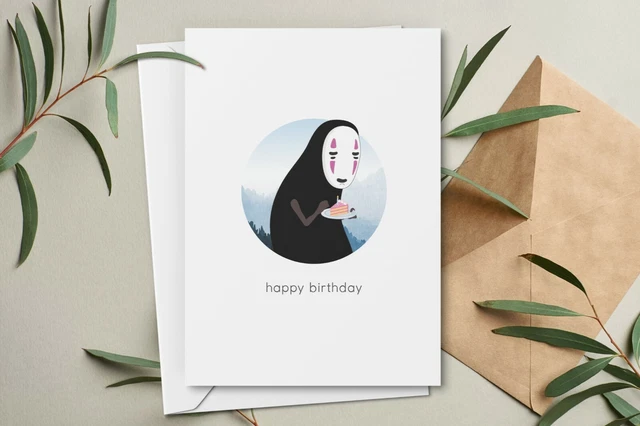 STUDIO GHIBLI SPIRITED Away No Face Birthday Card (A6) EUR 4,08 ...