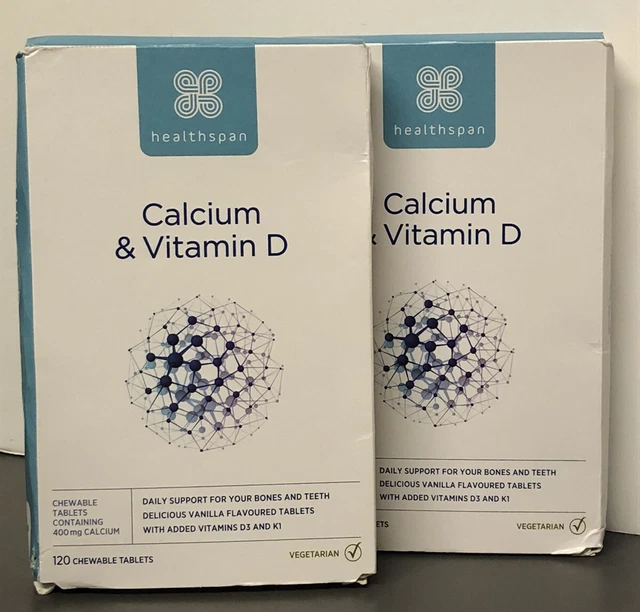 HEALTHSPAN - CALCIUM & VITAMIN D - 240 Tablets, Bone & Teeth Health ...