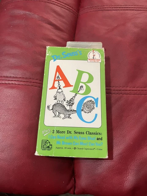 VHS DR SEUSS - Dr Seuss's ABC Read Eyes Shut Mr Brown Can Moo Can You ...