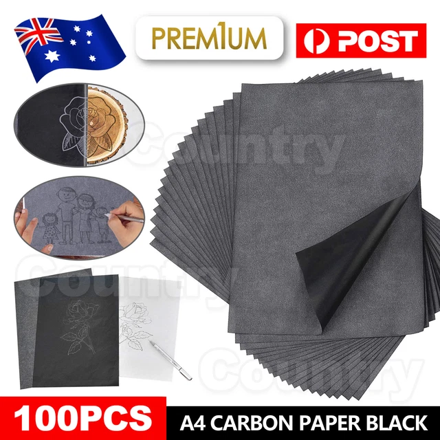 100 SHEETS CARBON Paper Transfer Copy Graphite Tracing A4 Wood Canvas ...