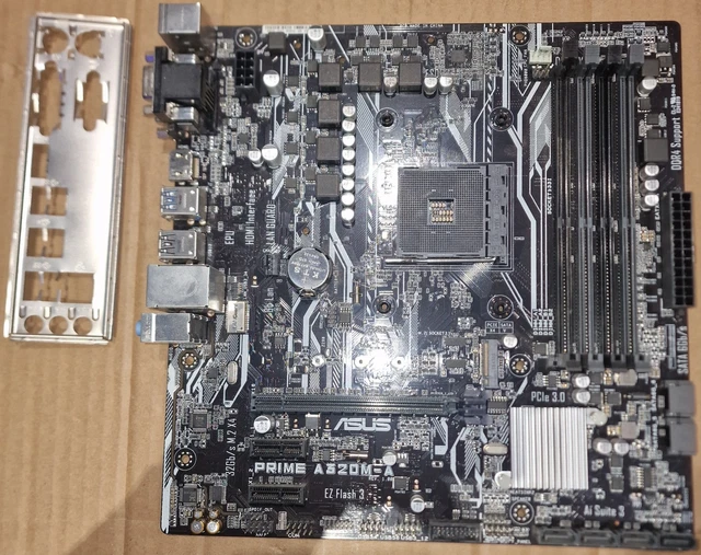 ASUS PRIME A320M-A, AM4, A320, 4 x DDR4, M.2, M-ATX Motherboard & IO ...