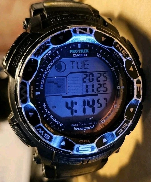 CASIO PRW 2500 3258 Pro Trek Tough Solar Triple Sensor Rare - Working Cond. £100.72 - PicClick UK