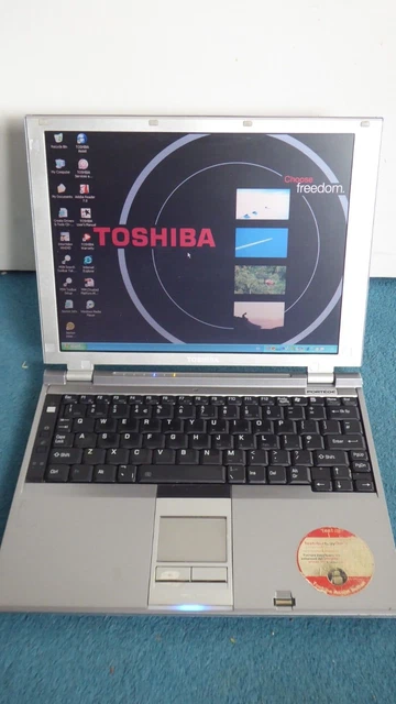 RETRO TOSHIBA PORTEGE R200 Centrino 1.2GHz CPU 1.2GB RAM 60GB HDD ...