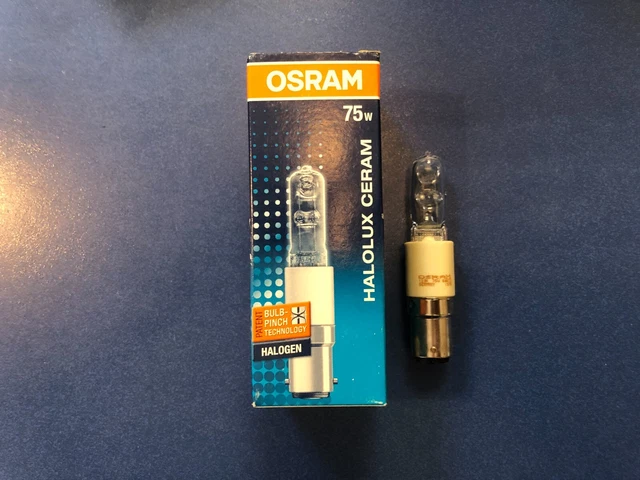 OSRAM HALOLUX CERAM B15d Attention 120V 75W Transparent 64473 Avec ...