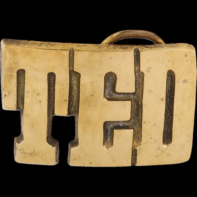 NEW BRASS TED Theodore Teddy Name Tag Hippy Hippie 1970s NOS Vintage ...