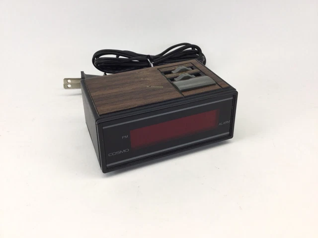 RARE VINTAGE COSMO Time Led Digital Alarm Clock E529b Retro Miniature ...