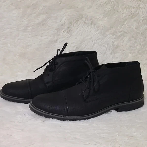 PERRY ELLIS PORTFOLIO David Chukka Boots Black with Matt Finish - Size ...