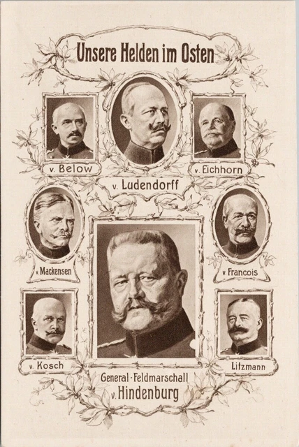 GERMAN MILITARY LEADERS von Ludendorff Hindenburg Kosch Below Unused ...