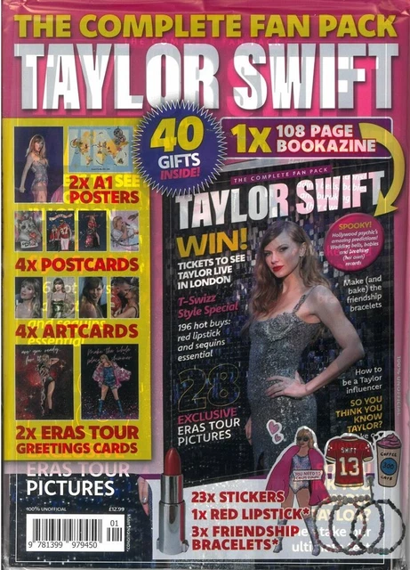 TAYLOR SWIFT COMPLETE Fan Pack (Magazine + Includes 40 Gifts Inc ...