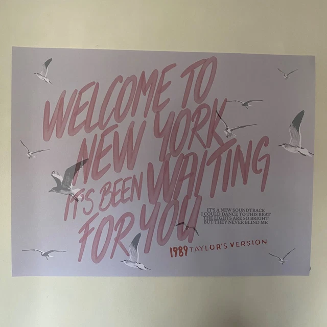 TAYLOR SWIFT 1989 Taylor’s Version Welcome To New York Litograph Poster ...