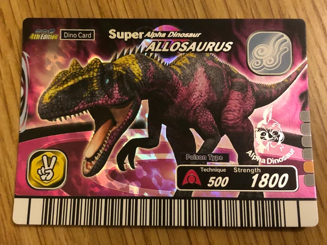 DINOSAUR KING CARD Super Alpha Allosaurus Series 2 4th Edition £25.00 ...